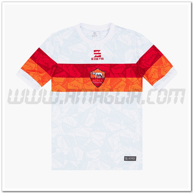 Maglia Portiere AS Roma Bianco 2022-23 Personalizzate Scontate