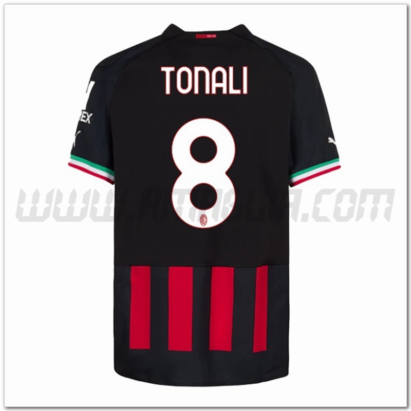Prima Maglia TONALI #8 AC Milan 2022 2023 [12223Number-193] - €28.00 ...