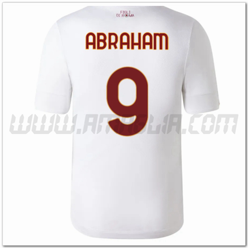 Maglia AS Roma ABRAHAM #9 Seconda 2022-23 Ottima Qualit脿