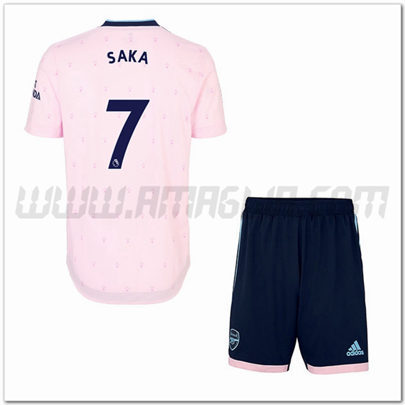 Kit Maglia SAKA #7 Arsenal Bambino Terza 2022 2023 [1Number-kids2223 ...