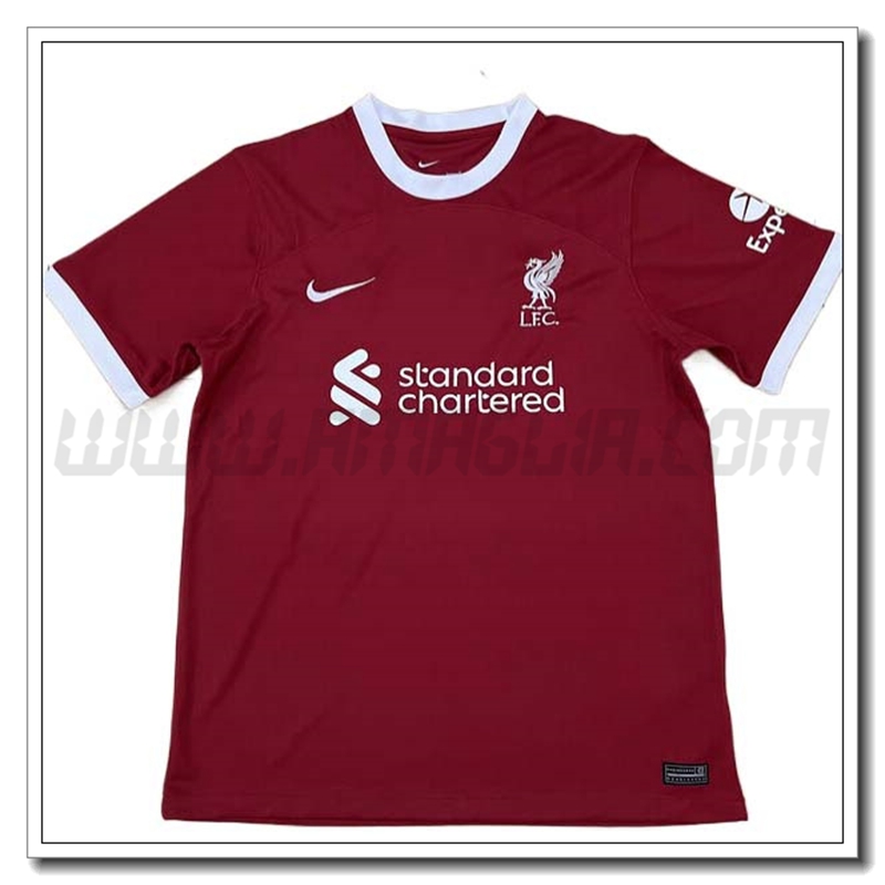 Maglia FC Liverpool Prima Versione trapelata 2023-24 Personalizzate ...