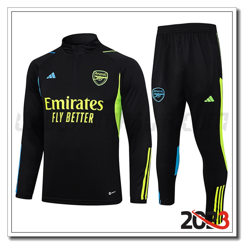 Tuta Allenamento Arsenal Nero 2023/24 -04 Scontate Thailandia